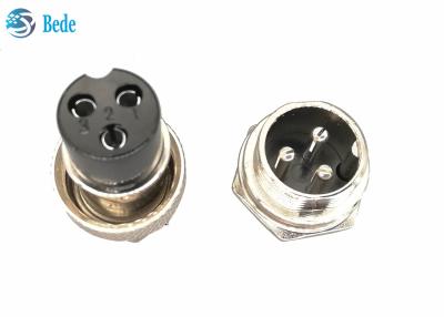 China Equipos circulares de Gx16 3 Pin Connector Plug And Socket 16M M Front Mounting en venta