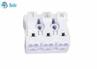 China 3 Pole Push Wire Connector Quick Terminal Block Suitable For Joining Solid Or Stranded Wires No Tools Needed for sale