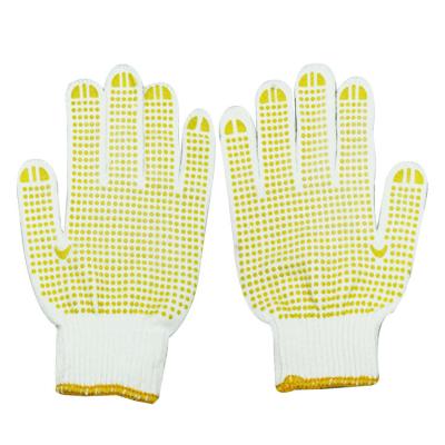China Lightweight Cotton Knitted Hand Protection Work PVC Dotted Anti-Slip Gloves for sale