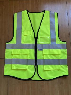 China Green Hi Vis Safety Vest 110g 80g Safety Vests With Pockets for sale