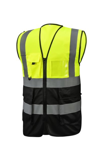 Quality Green Black Hi Vis Vest With Pockets for sale