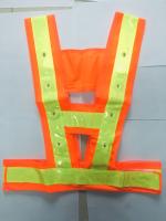 Quality Orange Yellow LED Light Safety Vests Polyester Safety Vest 120 Grams for sale