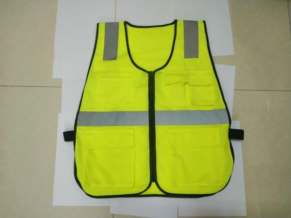 Quality Multiple Pocket Polyester Safety Vest 120g Personalised Hi Vis Vest for sale
