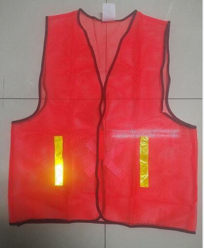 Quality Net Type Orange Mesh Safety Vest for sale