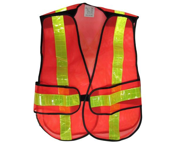 Quality Red Mesh Work Vest With Pockets 60g 80g Hi Vis Mesh Running Vest for sale