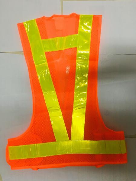 Quality Traffic Class 2 Mesh Safety Vest 120gram Orange Safety Vest Mesh for sale