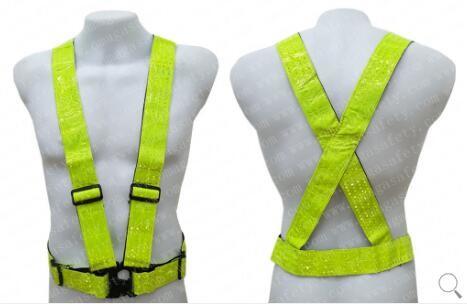 Quality Adjustable Reflective Waist Belt Fluorescent  Green Hi Vis Safety Belt for sale