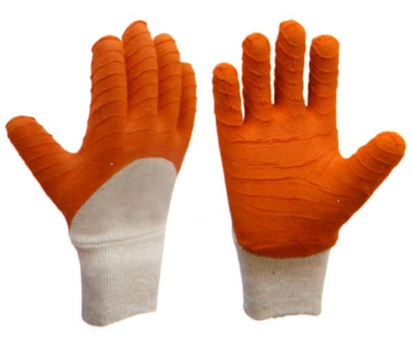Quality Latex Heavy Duty Gloves 80g Work Gloves Latex Coated Cotton Interlock Liner for sale