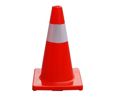 Quality 45cm 18 Inch Orange PVC Traffic Cones Hi Visibility PVC Safety Cone With for sale