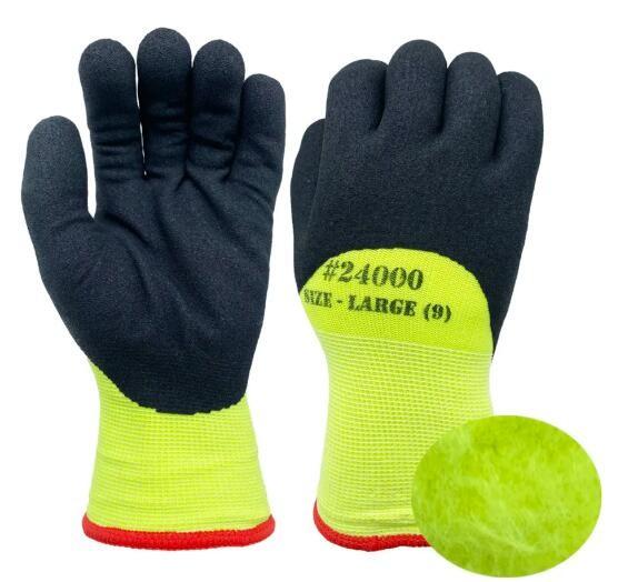 Quality 24cm 25cm Winter Work Gloves Waterproof Nitrile Coated Cut Resistant Gloves for sale