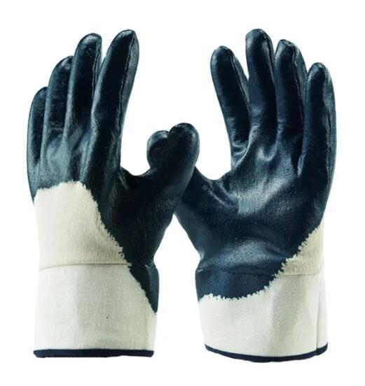 Quality Oil Proof Nitrile Coated Gloves 3/4 Half Coated Nitrile Safety Gloves for sale