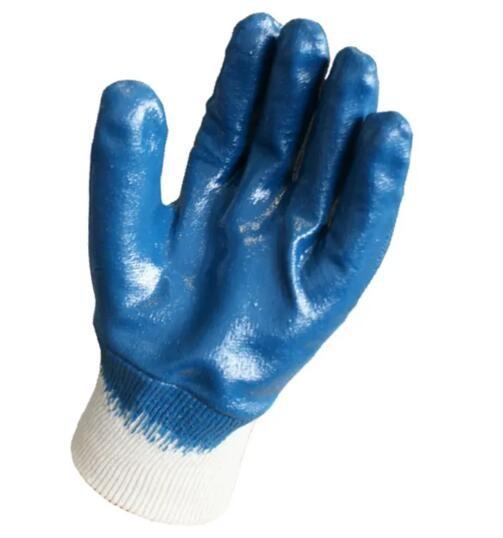 Quality Knit Cuff Nitrile Coated Gloves Non Slip Cotton Jersey Work Safety Gloves for sale