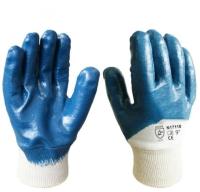 Quality Knit Cuff Nitrile Coated Gloves Non Slip Cotton Jersey Work Safety Gloves for sale