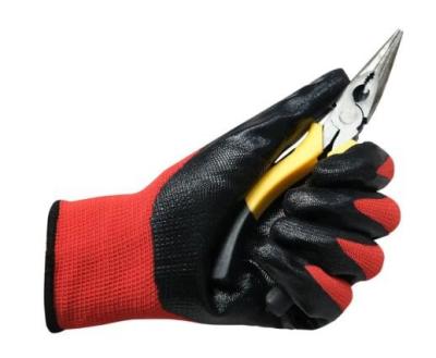 Quality Waterproof Nitrile Palm Coated Gloves Nitrile Dipped Gloves Size 8 - Size 11 for sale