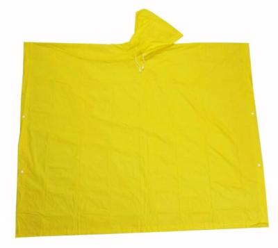 China Yellow Rain Coat Overalls Hooded Hi Vis Rainwear Heavy Duty PONCHO for sale