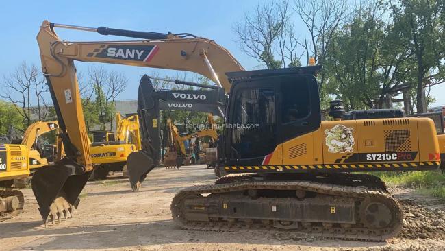 Sany 215CPro excavator working on construction site