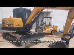 Sany 60 Used Excavator 5.5 Ton 0.3m3 Bucket Con Motore ISUZU Per La Costruzione