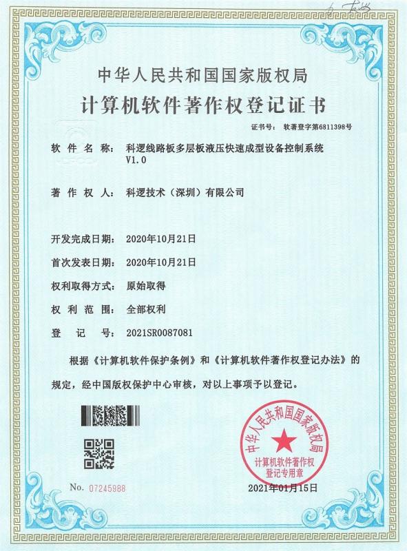 Computer Software Copyright Registration Certificate - Croll Technology (Shenzhen) Co., Ltd.