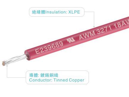 UL 3271 XLPE Hook Up Wire 600V/125C 18awg Ul758 Red Light Industrial Power Heater
