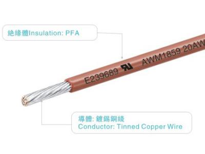 Cina UL1859 PFA collega Brown 600v 150c AWM1859 VW-1 per l'illuminazione del riscaldatore dell'elettrodomestico in vendita