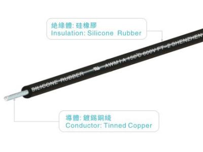 China UL3529 Silicone Rubber Cables 600V/150C FT2 Black For Robot / Lights for sale