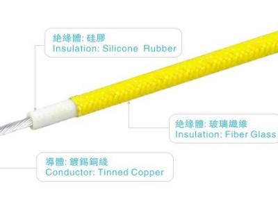 China UL3068 silicone rubber cables 300v 150C  28AWG FT2  yellow home appliance uav lighting for sale