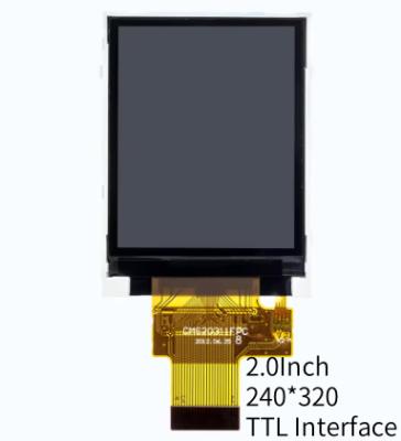 China 2 Inch TFT LCD Modules 240x320 Resolution IPS Displays 300nits With TTL Interface for sale