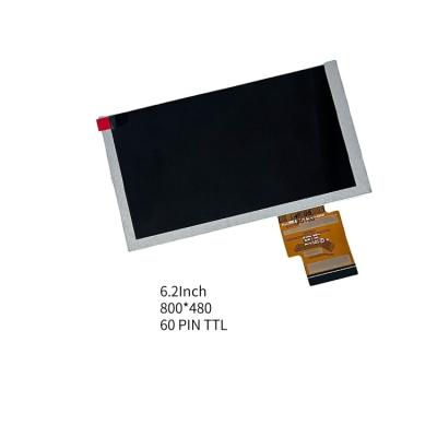 China 6.2 Inch TFT LCD Display Modules 800x480 Resolution TTL Displays 400nits for sale