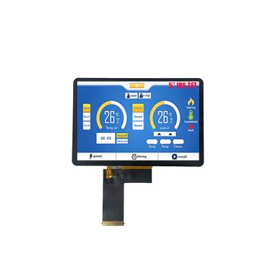 China 5 Inch TFT LCD Display 800x480 LVDS Interface 1000cd/m2 for sale