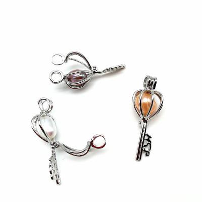 Pearl Cage Locket Findings Cage Pendant for Essential Oil Diffuser Oyster Pearl Girl Women Gits Dropshipping