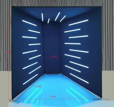 Cina Fondo leggero della cabina della foto di abitudine 360 con le luci del LED in vendita