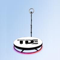 China Automatic 360 Selfie Photo Booth Round Platform LED Ring Light for sale