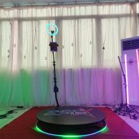 China Automatic 360 Selfie Photo Booth Round Platform LED Ring Light for sale