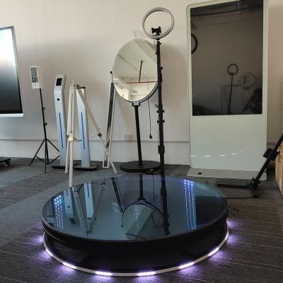 中国 スロー モーション360の回転ビデオ ブースはRGBライトが付いているガラス115cmを和らげた 販売のため