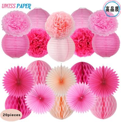 China 20pcs/set  Hot birthday parties, weddings, wedding decorations,paper strips, paper lanterns, paper flower balls  26/sets for sale