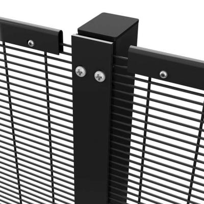 China 1.8*2.4m 358 Wire Mesh Fence High Security Anti Climb Powder Coated Clear Vu for sale
