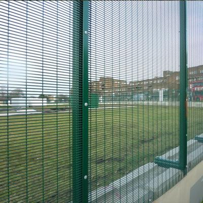 China 358 4.0mm Anti Climb Security Fencing Green Grey Pvc Painted Galvanized for sale