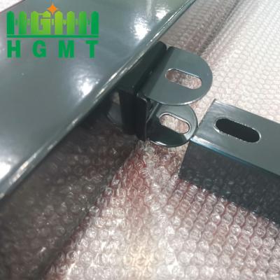 Cina Colonna quadrata di acciaio tubolare recinzione cortile piscina decorativa nero Pvc rivestito in vendita