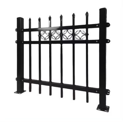 Cina Vendita calda nuovo design nero rivestito in acciaio galvanizzato tubolare 8 piedi recinzione in acciaio per giardino in vendita