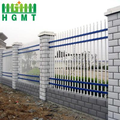 Cina Pannelli di recinzione tubolare in acciaio piatto con rivestimento in polvere di ferro per aree residenziali in vendita