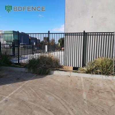 China Extra Strong 7ft Modern 3D Eco-Friendly Steel Security Tubular Fence Black for Villa Perimeter for sale