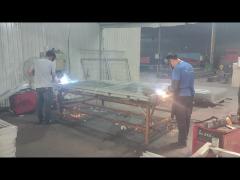 Security fence being welded