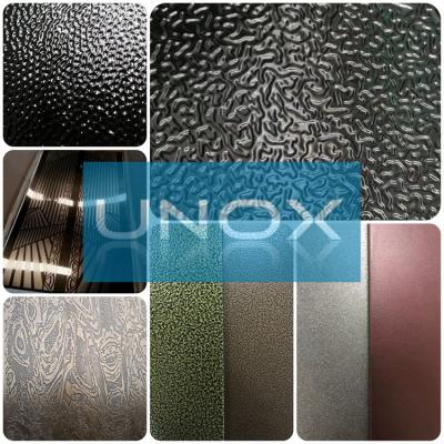 China New Pattern Etched Stainless Steel Decoration Sheets-Unox Color Stainless Steel Sheets for sale