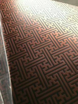 China 304 Hairline Bronze Stainless Steel Plate Copper Plating Sheet Brass Color for sale