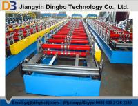 China Galvanized Board Roof Panel Roll Forming Machine Automatic Control System for sale