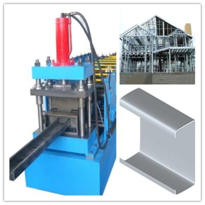China 15Kw Power C Channel Purlin Roll Forming Machine By Chain 380V50Hz for sale