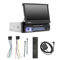 China GPS Car Mount Tablet Android 1 DIN Auto Retractable Screen Car Player Bluetooth for sale
