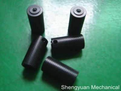 China Alumunium CNC Precision Turning Parts Knobs M8 Long with Black Anodize factory
