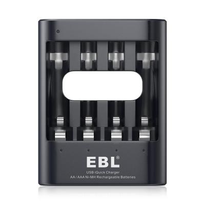 China Portable Smart AA AAA Rechargeable Battery Charger With USB Input iQuick Technology for sale