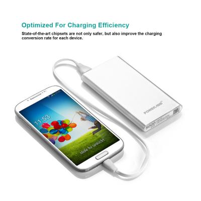 Cina Uscita di carico veloce di Samsung Galaxy di USB della Banca compatta bianca 5000MAH 5v 1A di potere in vendita